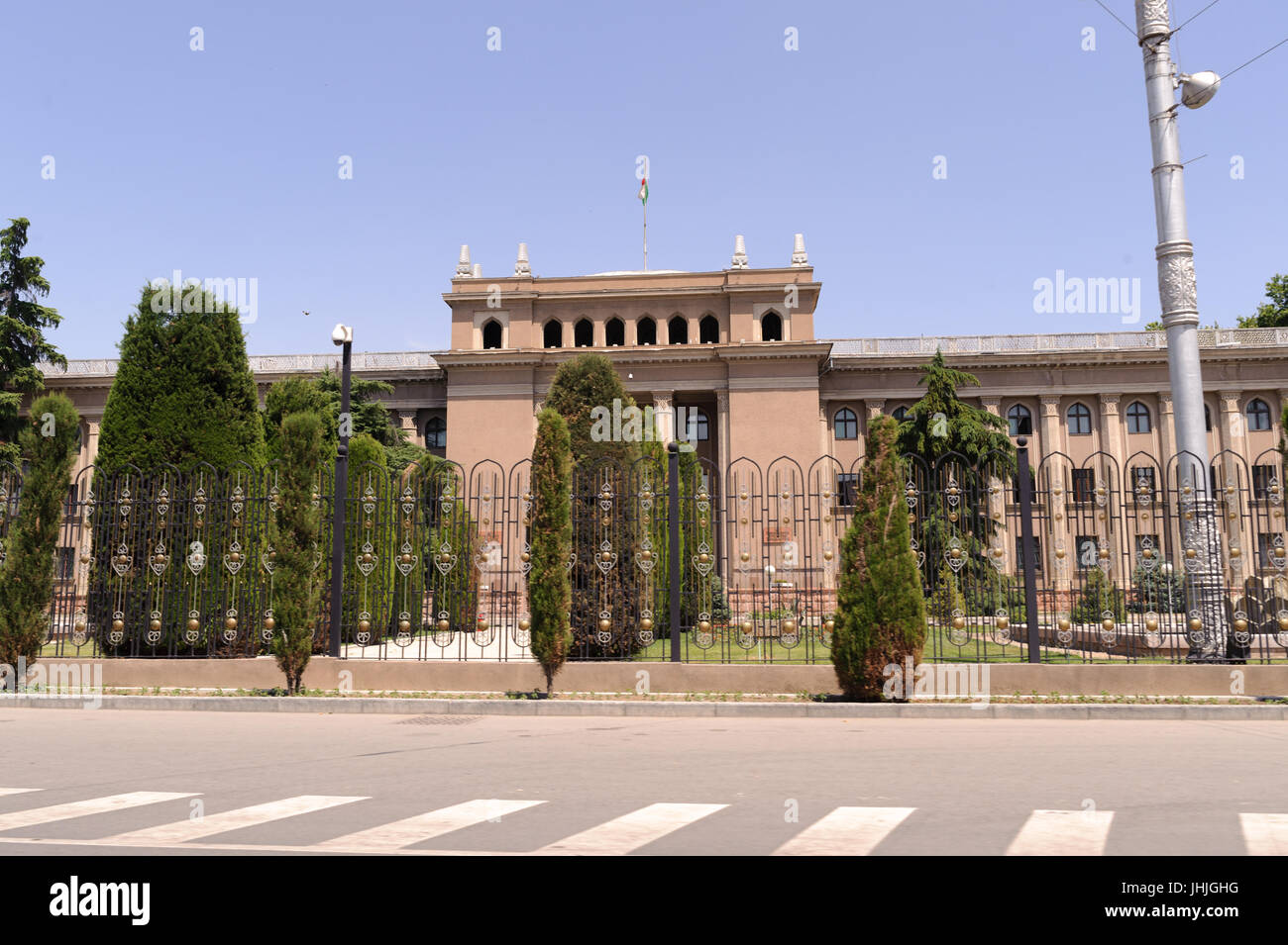 One of landmark buildings of the Tajikistan capital, Dushanbe ...