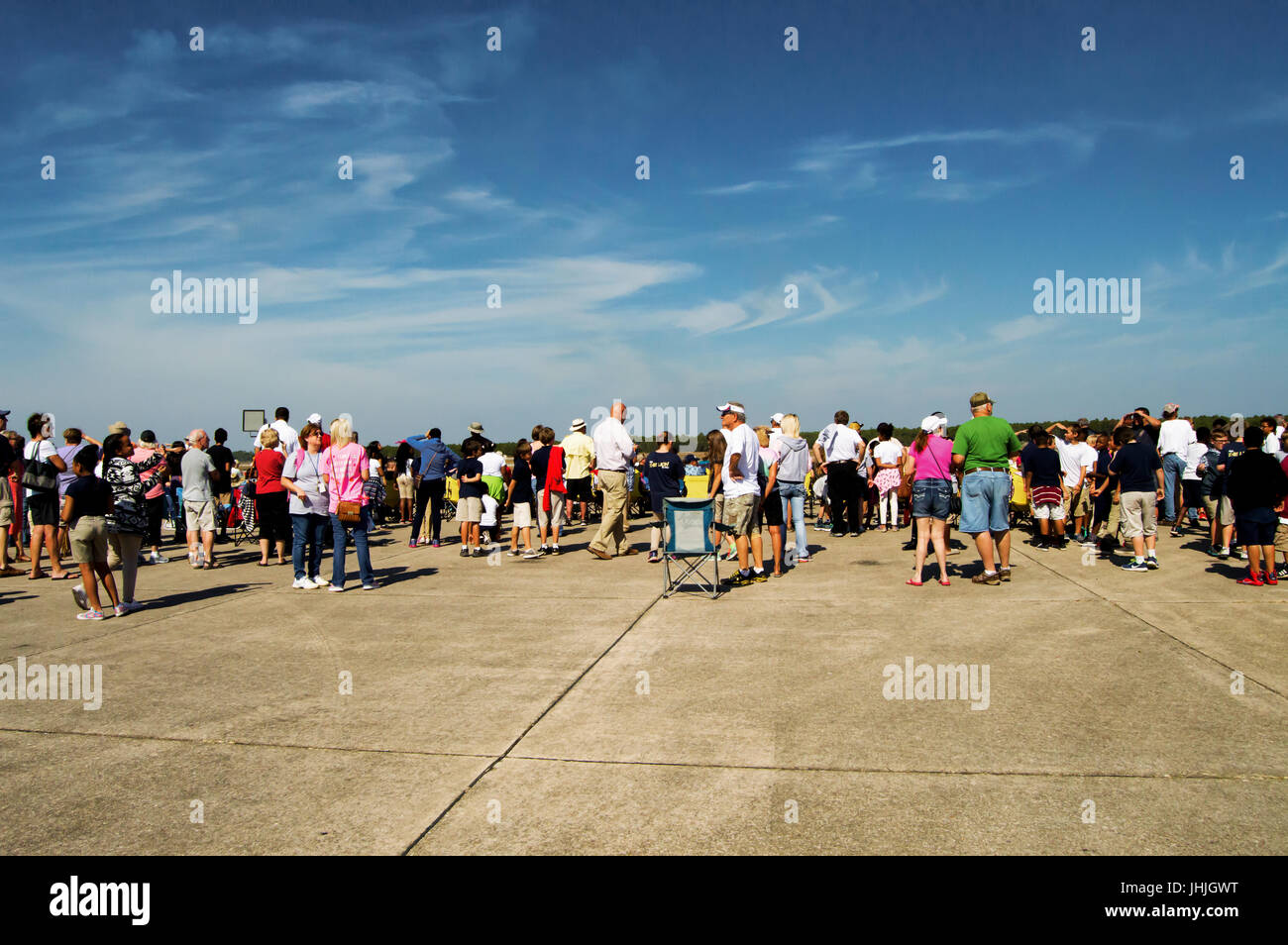 A crowd watching a show in Florida Stock Photo - Alamy