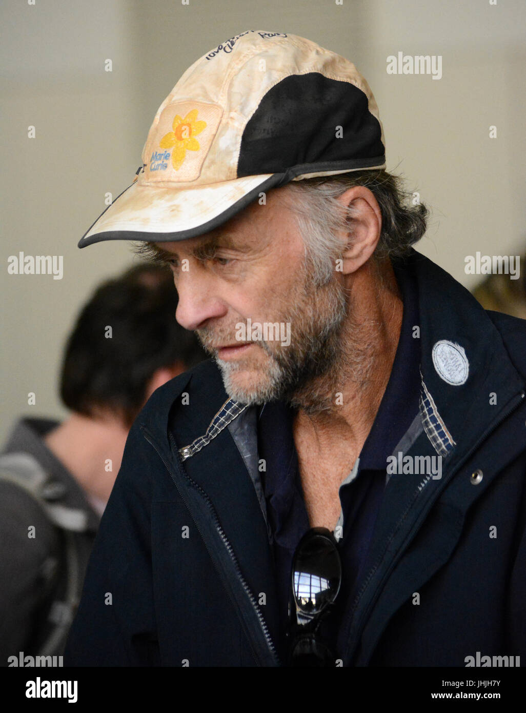 Sir Ranulph Fiennes Gatwick 2015. Marathon des Sables Stock Photo - Alamy
