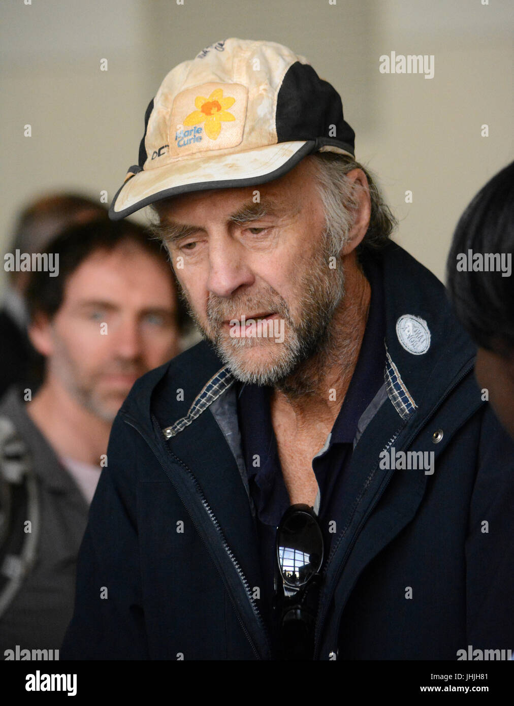 Sir Ranulph Fiennes Gatwick 2015. Marathon des Sables Stock Photo - Alamy