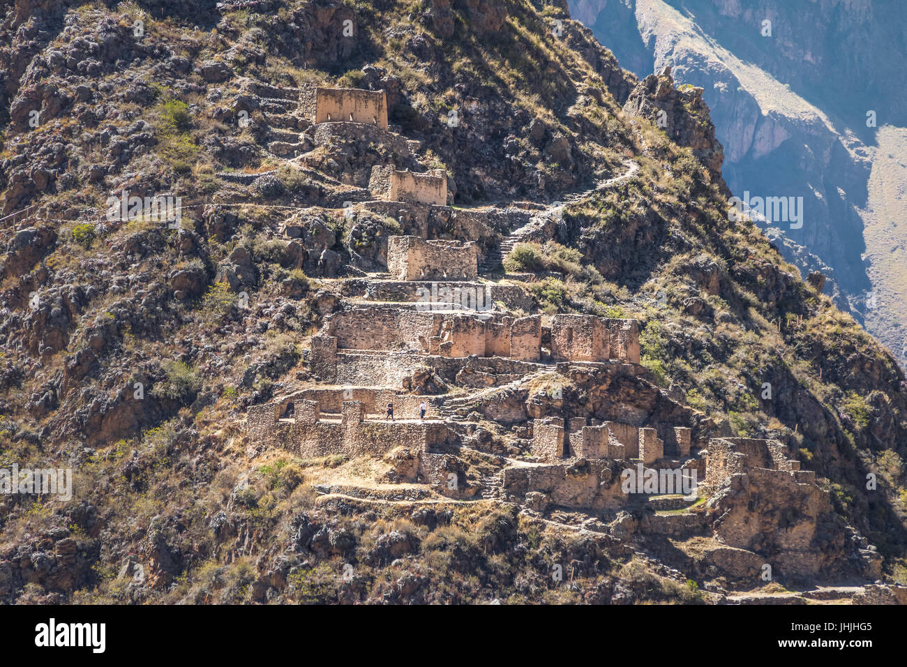 Pinkuylluna Inca Storehouses ruins near Ollantaytambo - Ollantaytambo ...