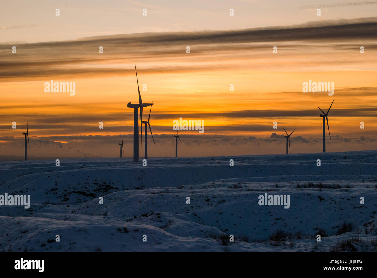 sunset from the moors above rochdale Stock Photo - Alamy