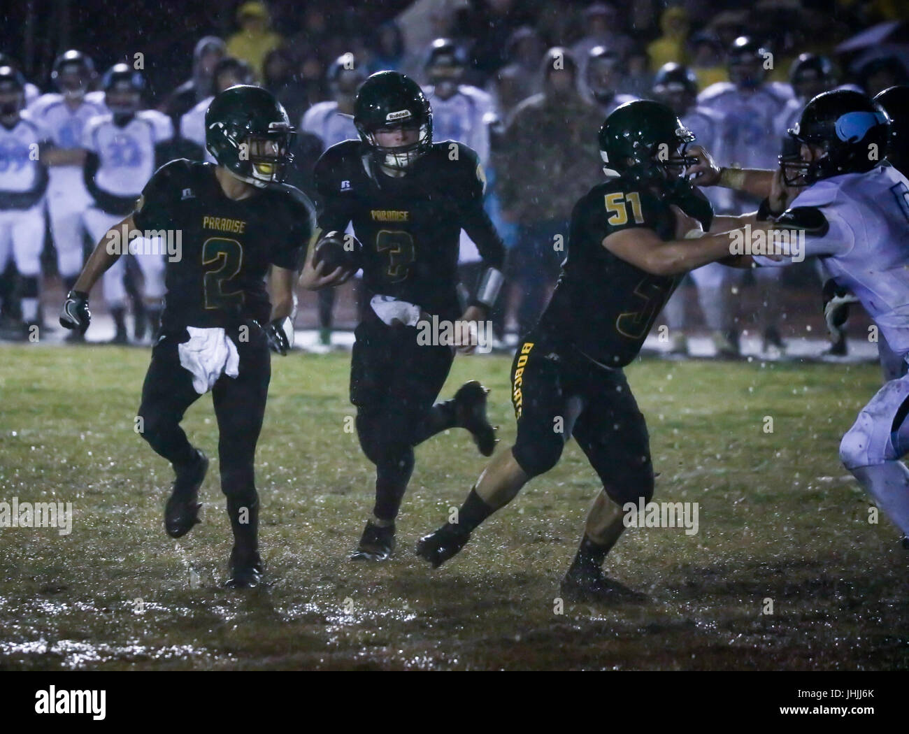 Football action with Pleasant Valley vs. Paradise High School at ...