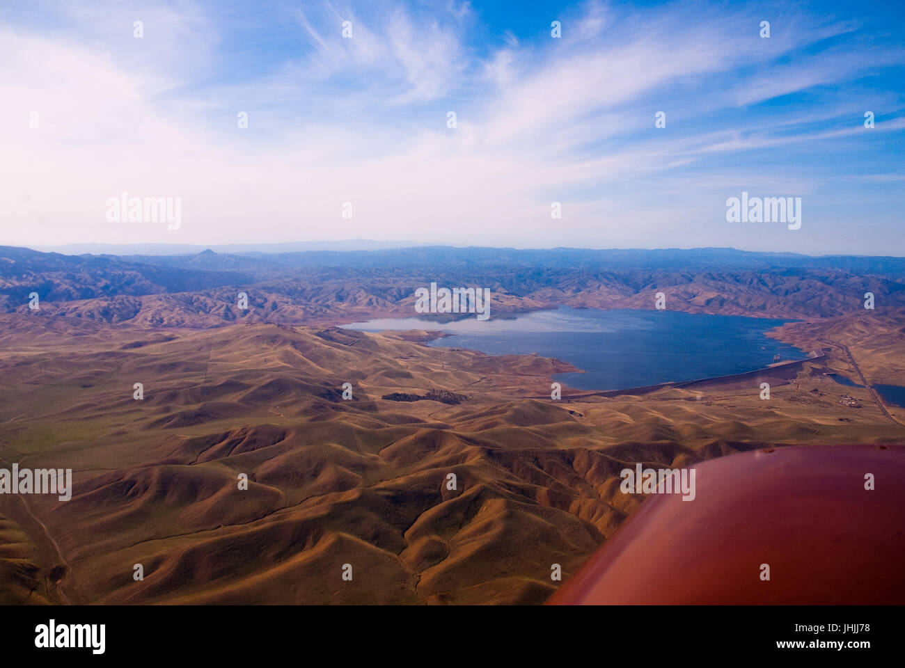 Flying over California in a Cessna single engine plane Stock Photo - Alamy