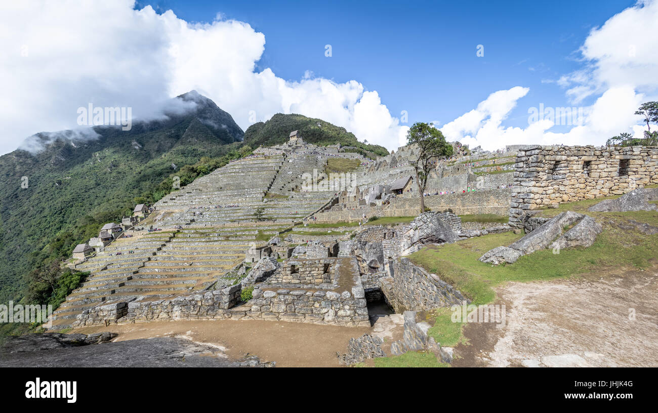 Terraces at Machu Picchu Inca Ruins - Sacred Valley, Peru Stock Photo ...