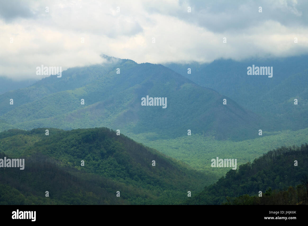 Overlook at Great Smoky Mountains National Park Gatlinburg Tennessee ...