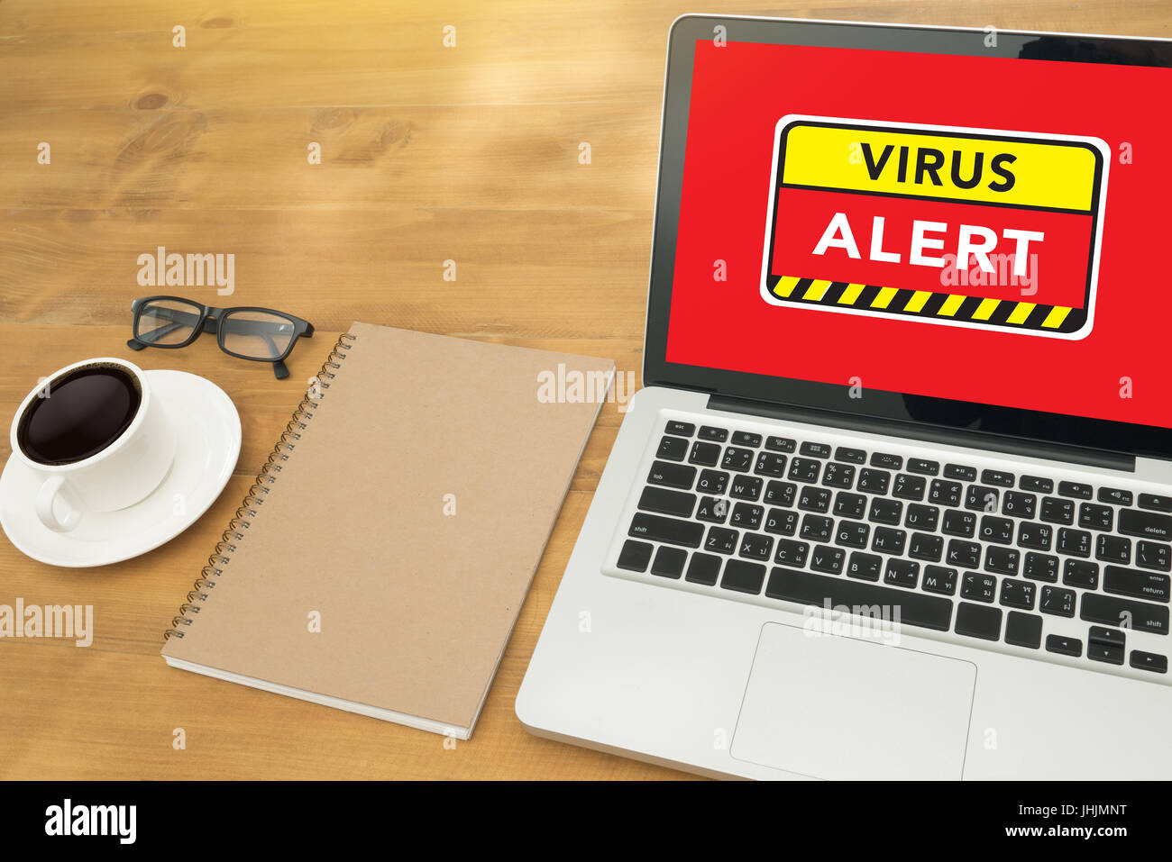Virus Alert Warning Digital Browsing Firewall Hacker Protection Concept ...