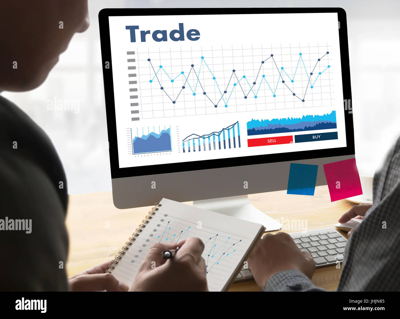professionals working Trade Finance Forex Graph Chart Concept manager ...