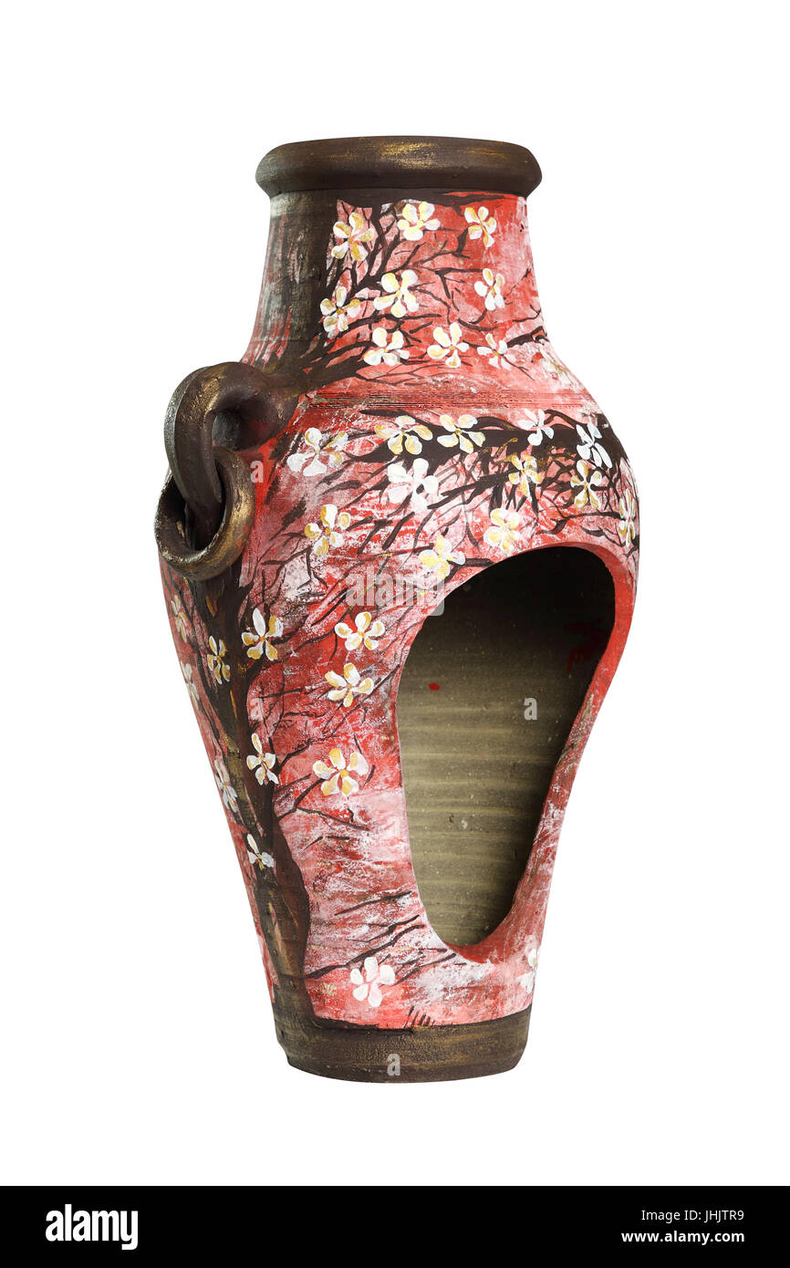 Contemporary painted clay amphora Stock Photo - Alamy