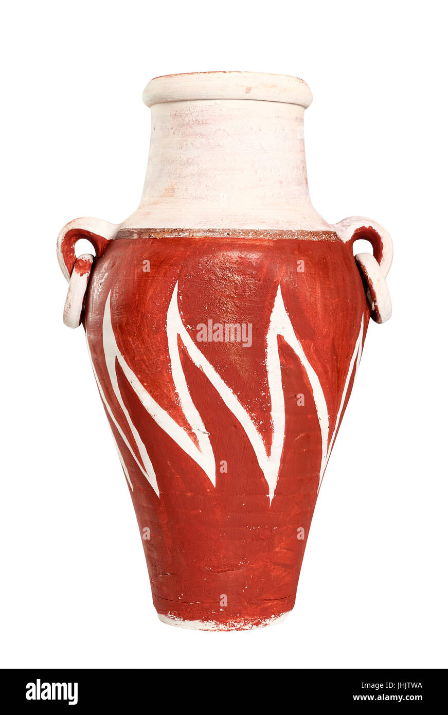 Contemporary clay amphora decorated with ornament Stock Photo - Alamy