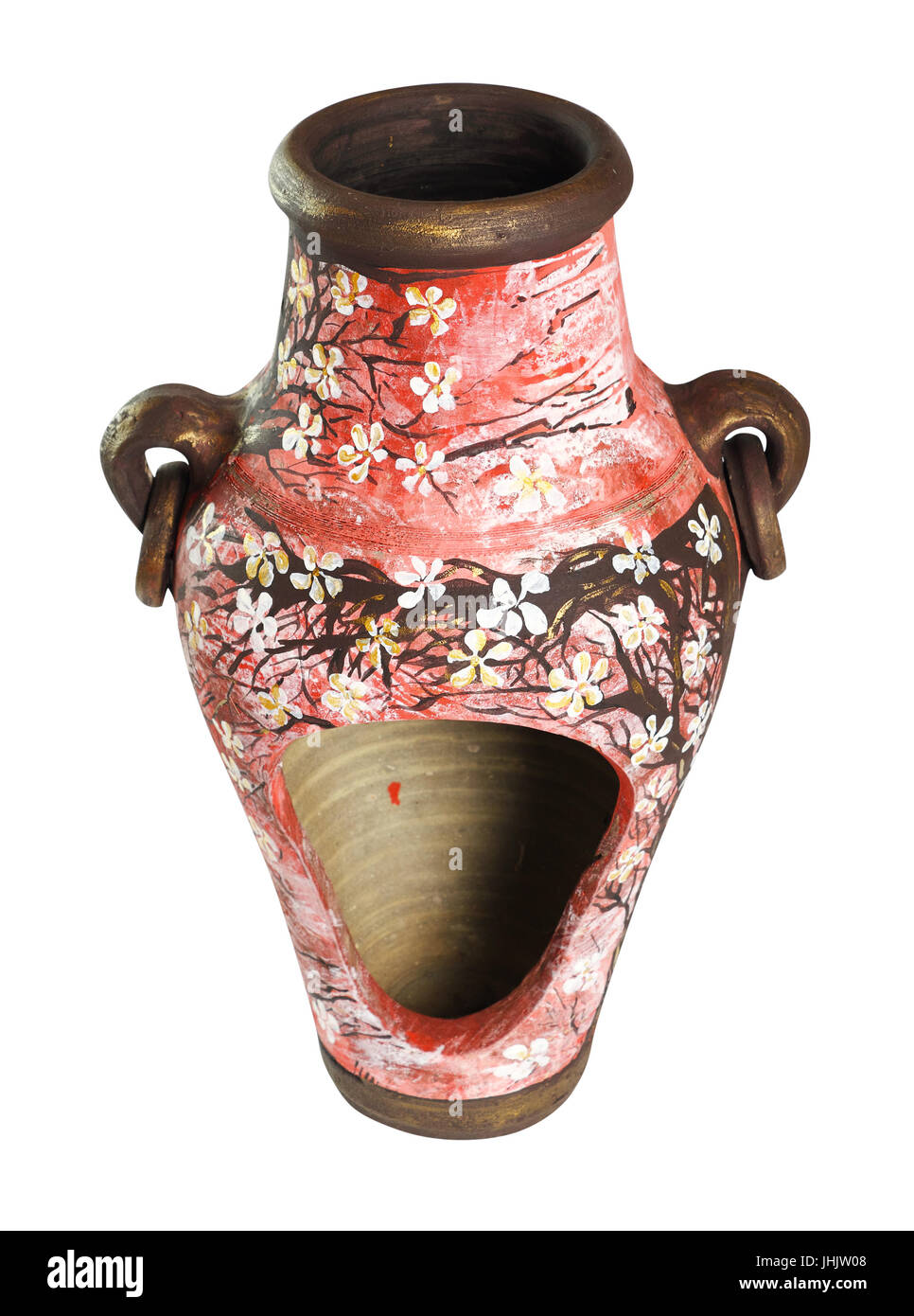 Contemporary clay amphora decorated with ornament Stock Photo - Alamy