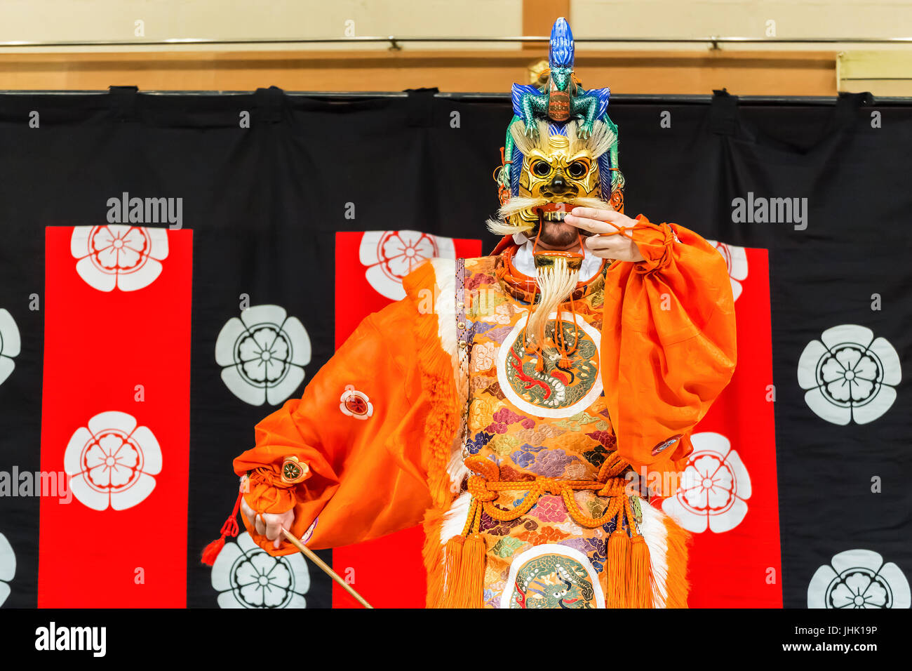 Gagaku Japanese Traditional Stage Play in Kyoto, Japan Stock Photo - Alamy