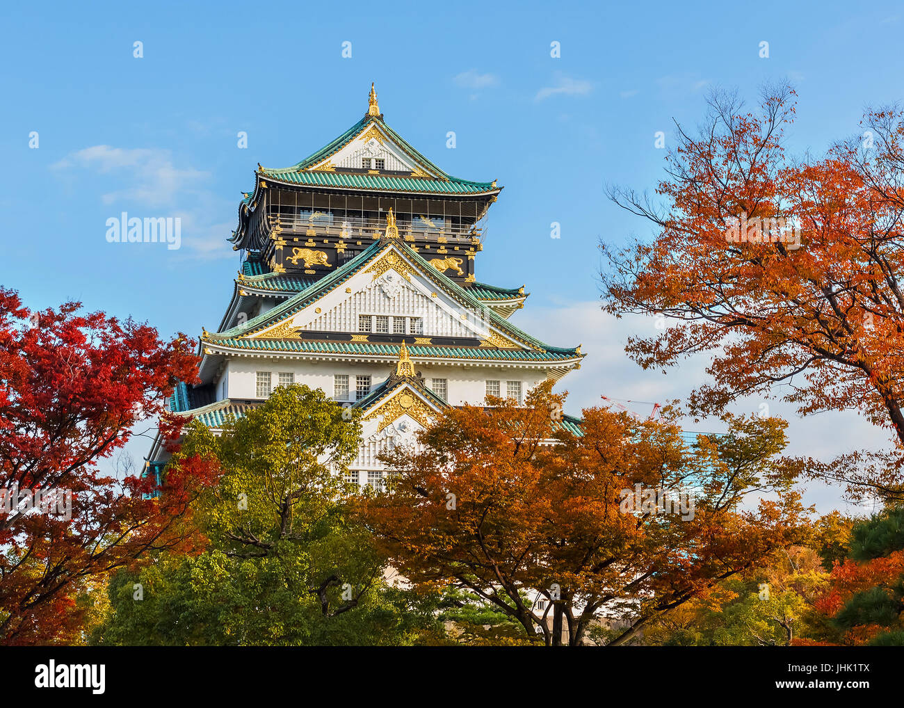 Osaka Castle in Colorful Autumn Stock Photo - Alamy