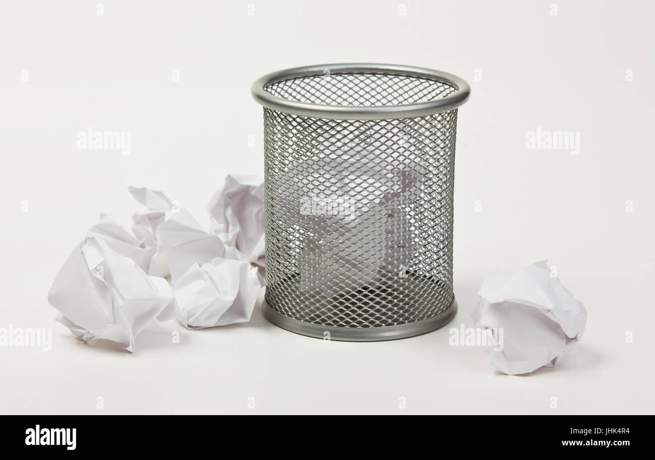 full basket of paper Stock Photo - Alamy