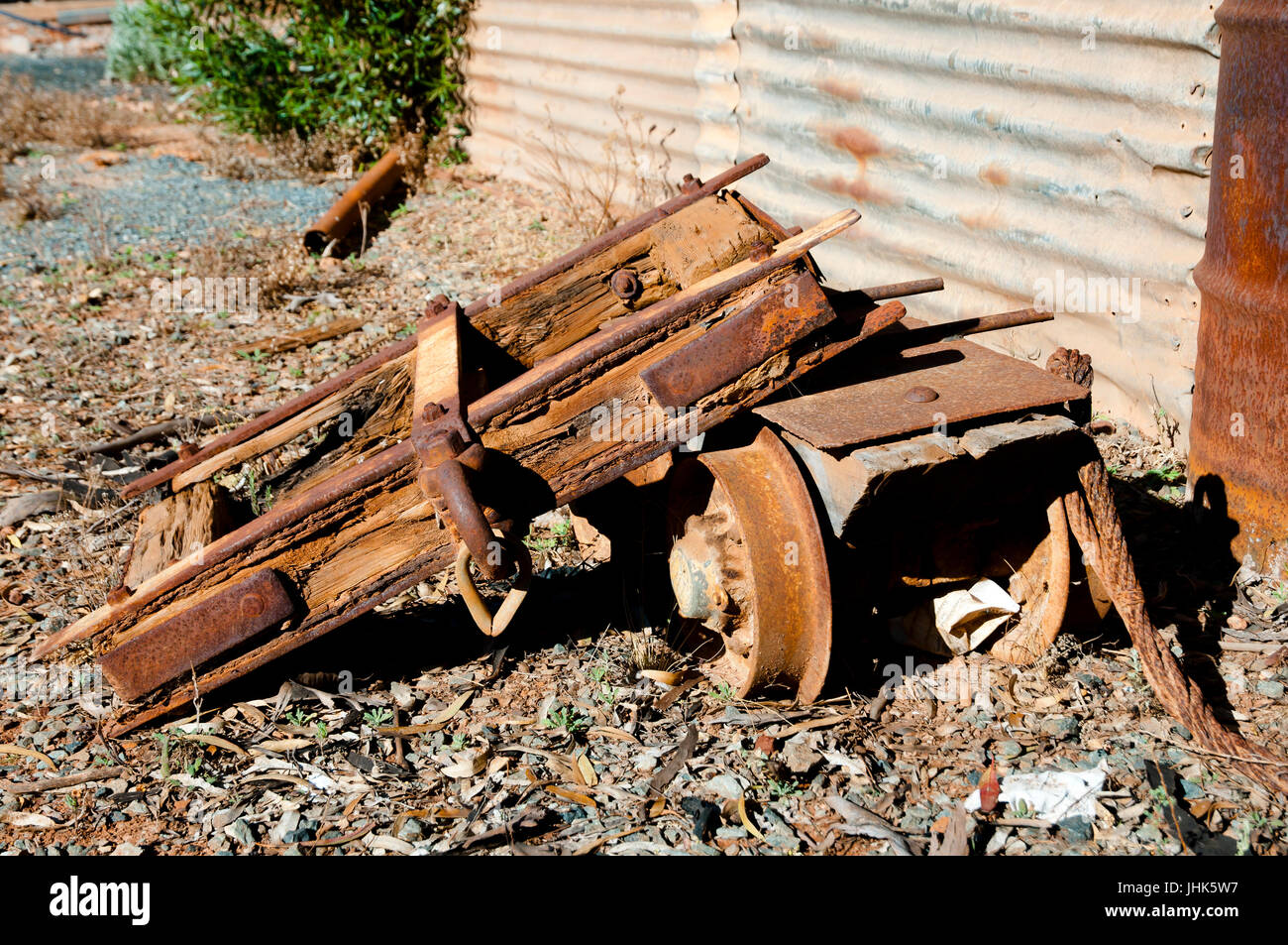 Rusty Mining Equipment in Ghost Town Stock Photo - Alamy