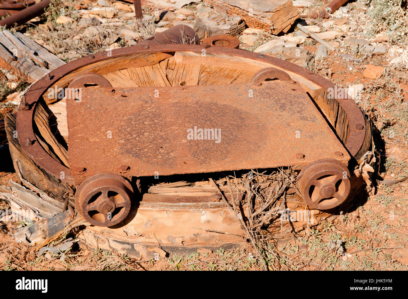 Rusty Mining Equipment in Ghost Town Stock Photo - Alamy