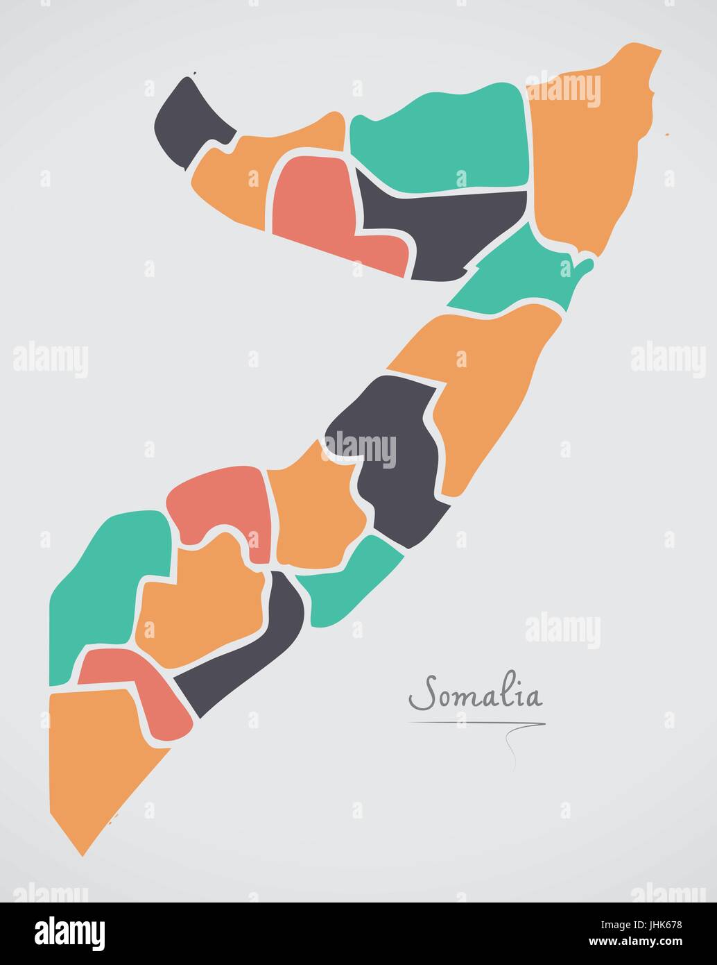 Somalia map hi-res stock photography and images - Alamy