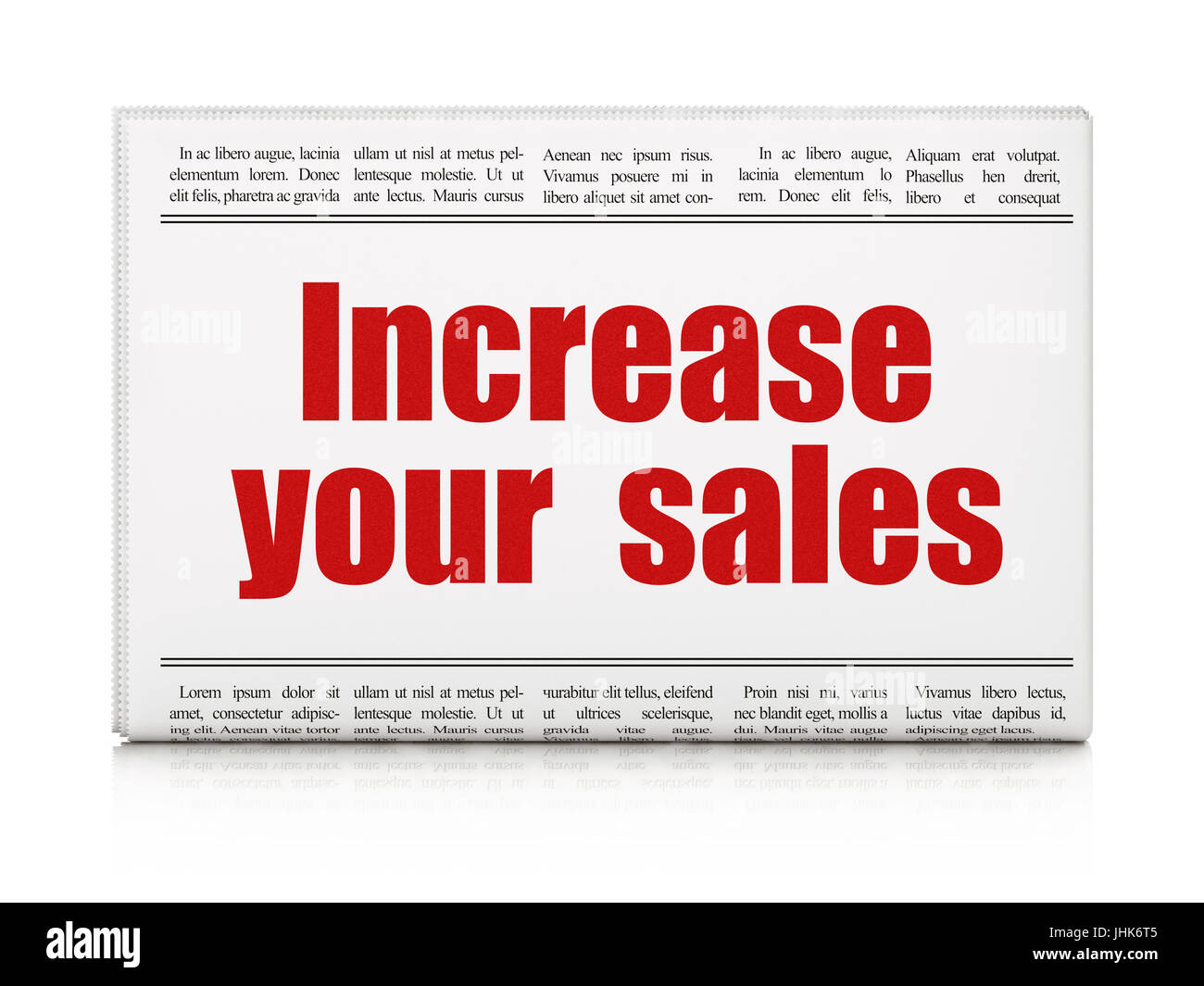 Business concept: newspaper headline Increase Your Sales Stock Photo ...