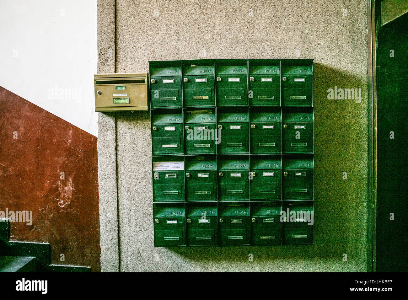 Apartment building mail boxes hi-res stock photography and images - Alamy