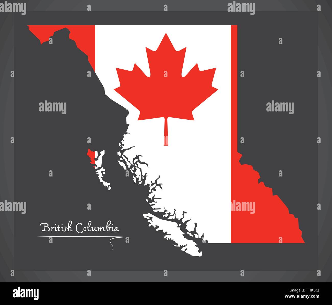 British columbia map vector hi-res stock photography and images - Alamy