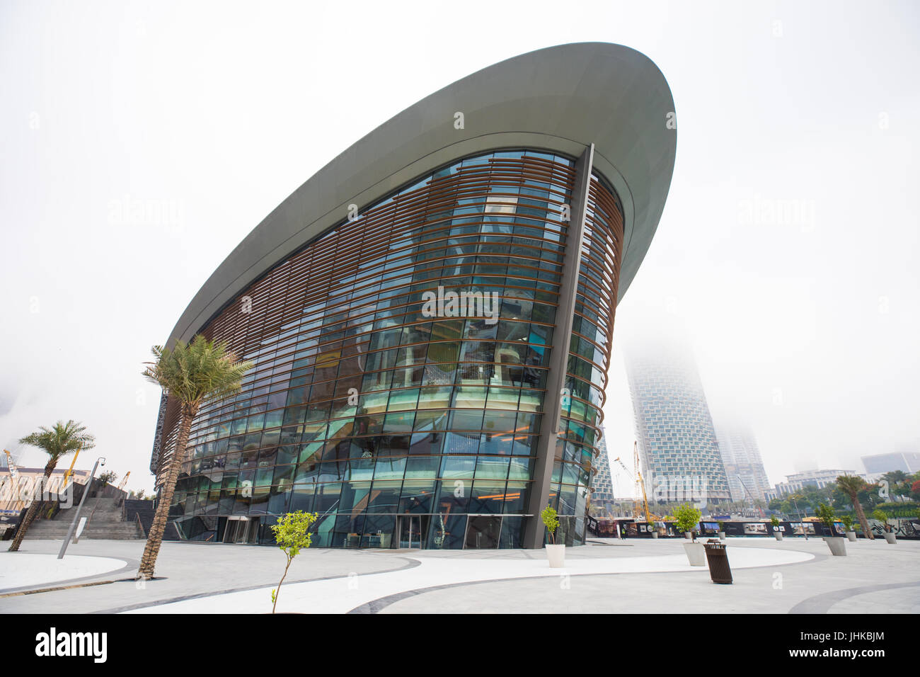 Dubai, UAE - Jun 3, 2017: Newly opened Dubai Opera house on a rare ...