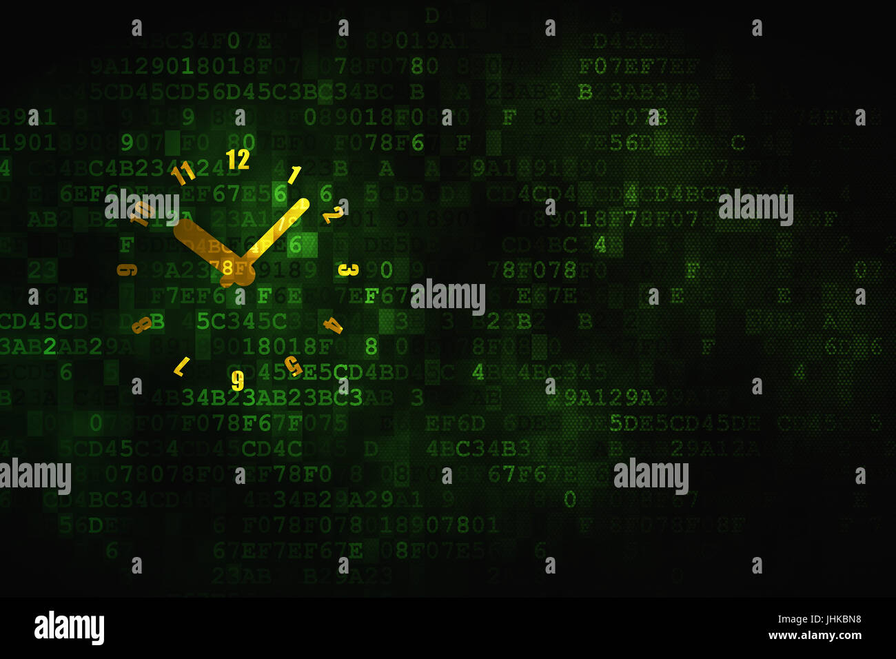Timeline concept: Clock on digital background Stock Photo - Alamy