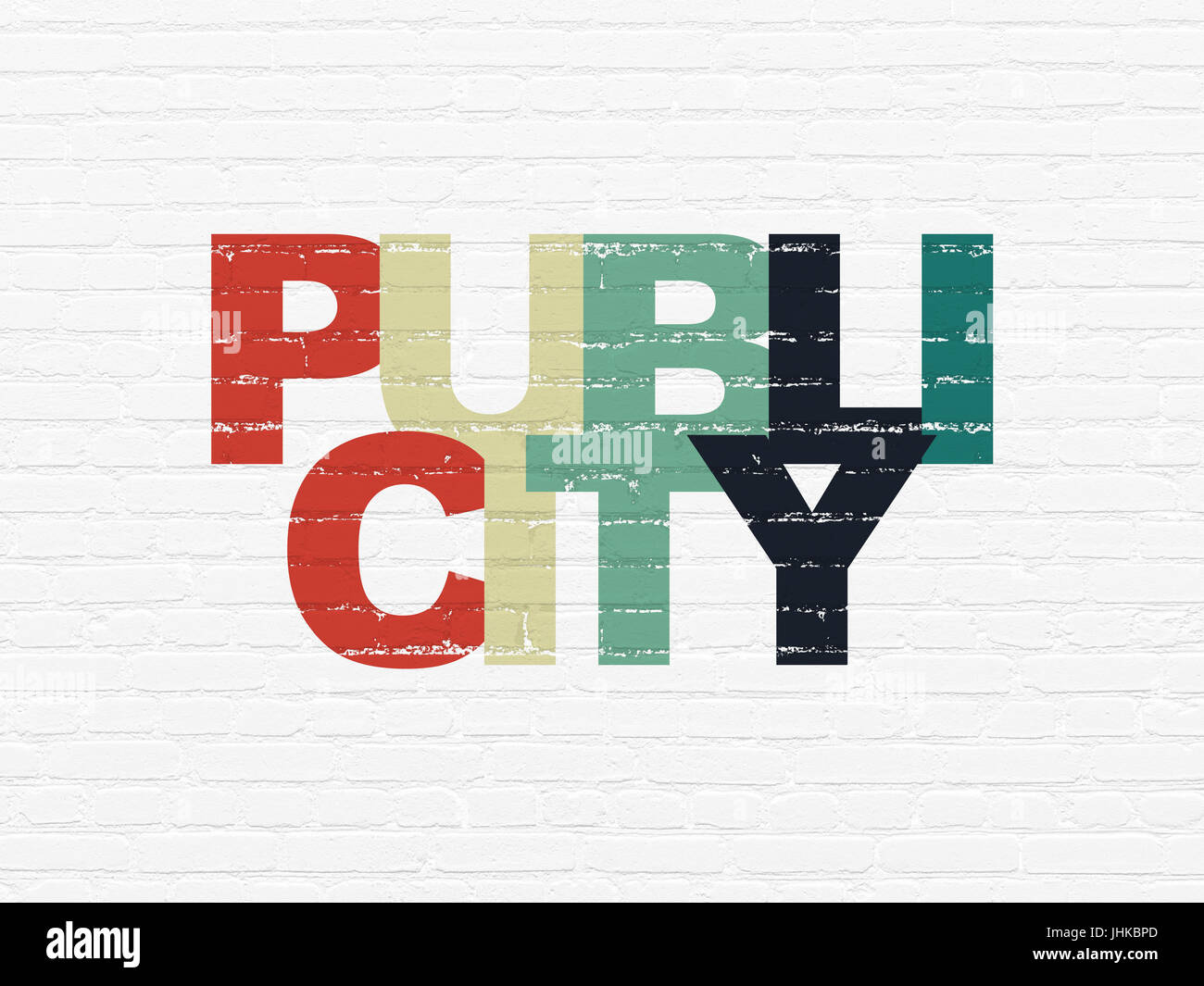 Advertising concept: Publicity on wall background Stock Photo - Alamy