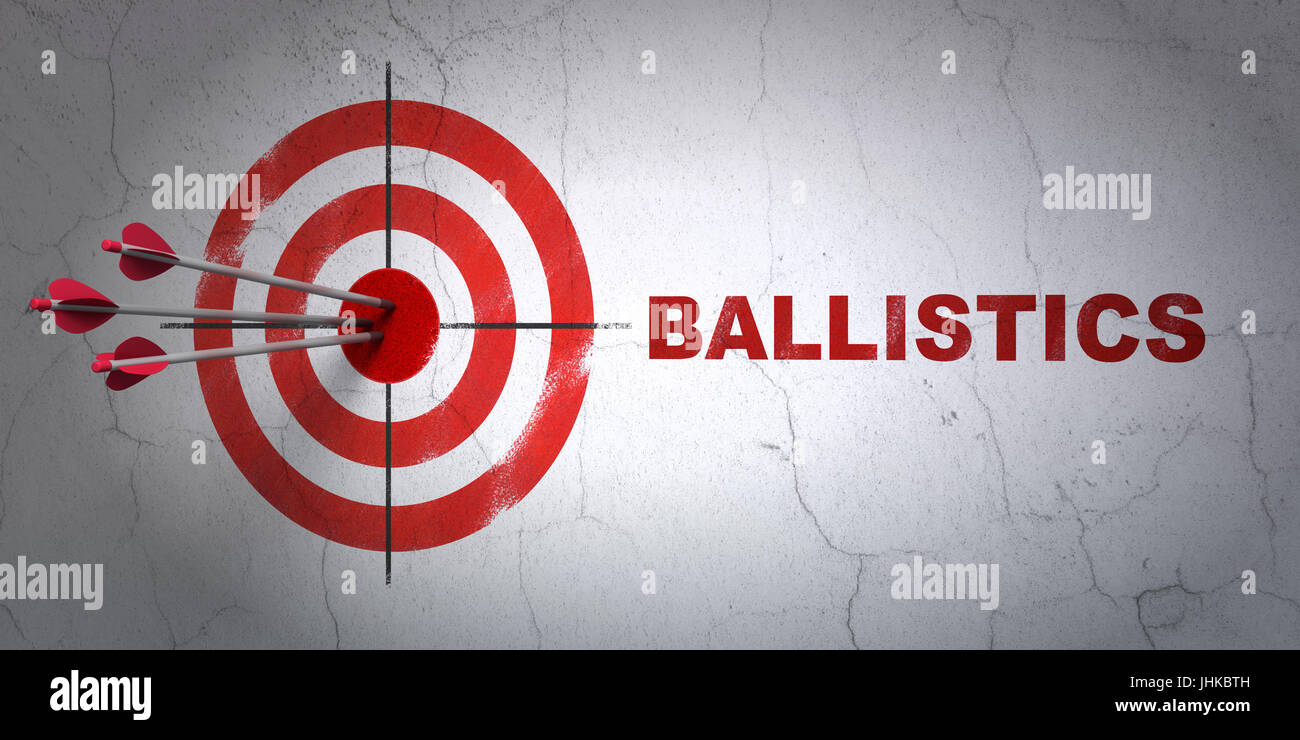 Science concept: target and Ballistics on wall background Stock Photo ...