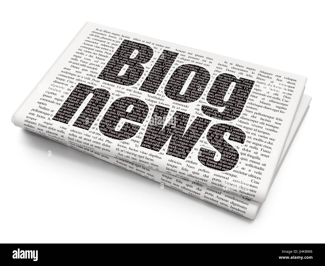 News concept: Blog News on Newspaper background Stock Photo - Alamy
