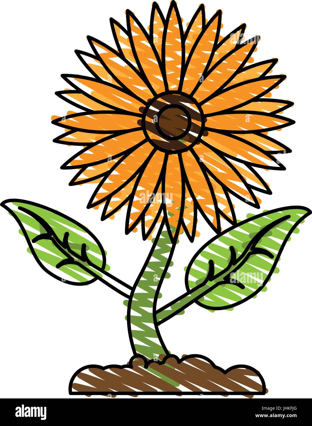 sunflower vector illustration Stock Vector Image & Art - Alamy
