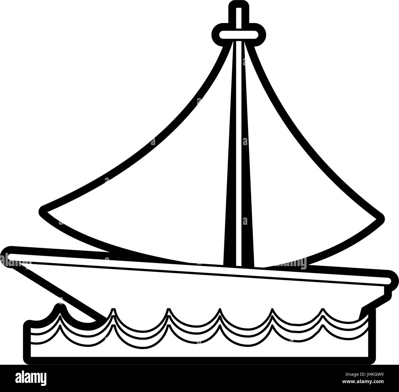sailboat vector illustration Stock Vector Image & Art - Alamy
