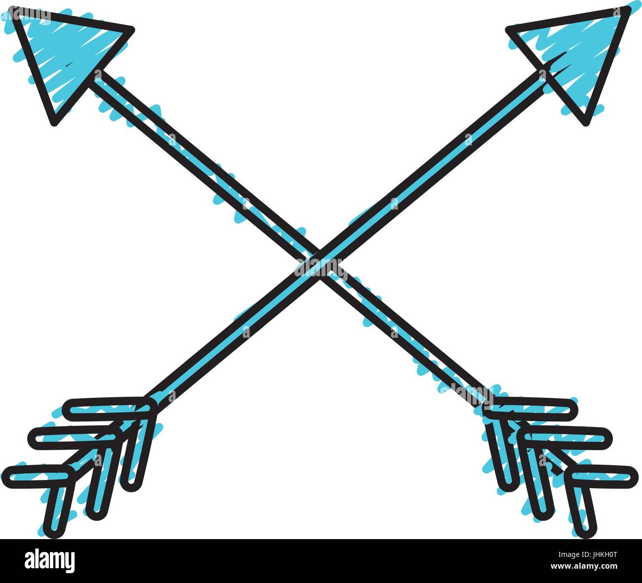 arrows in cross with pointer design Stock Vector Image & Art - Alamy