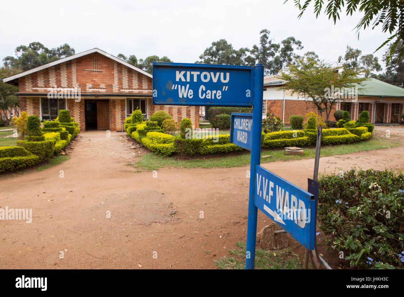A sign post at Kitovu health care centre Stock Photo - Alamy