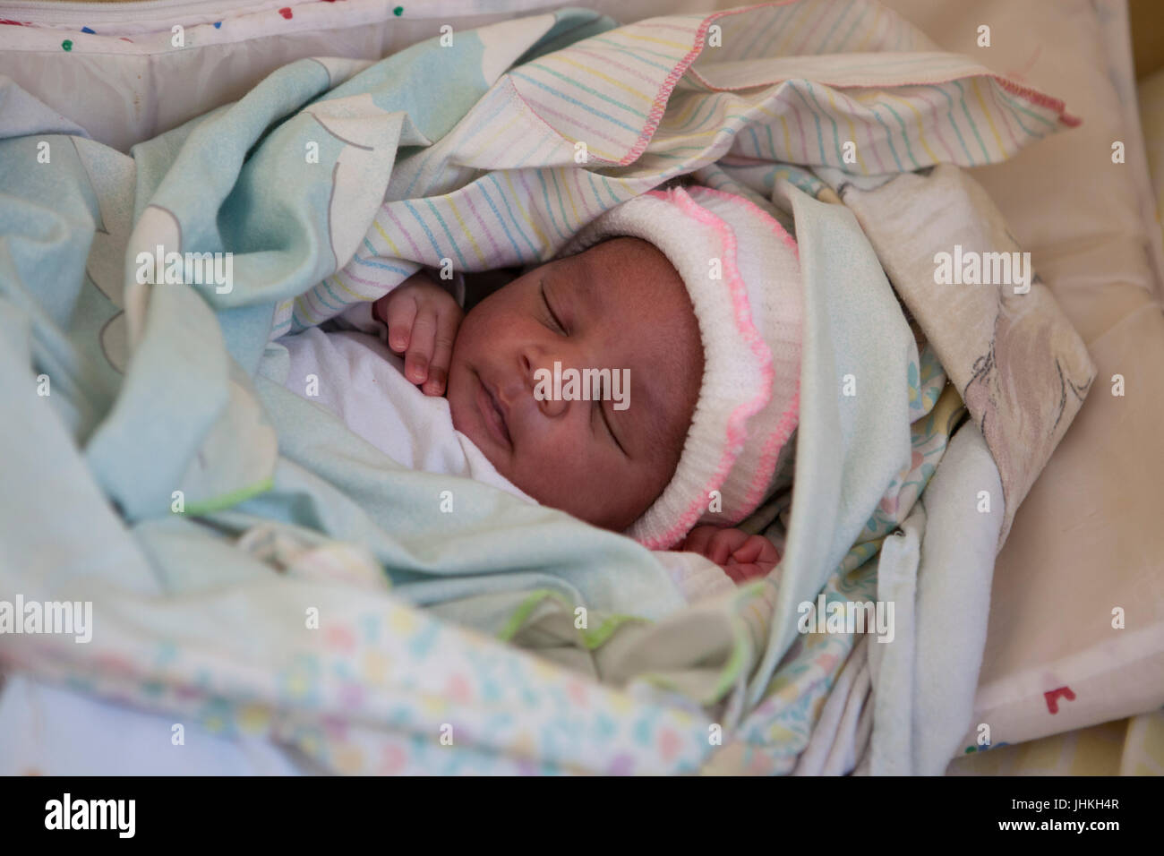 A new born baby on the ward, Uganda Stock Photo - Alamy