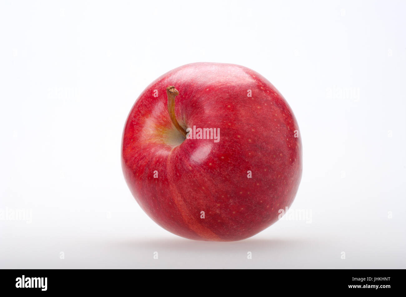 Tasty red apple on white background in front view Stock Photo - Alamy