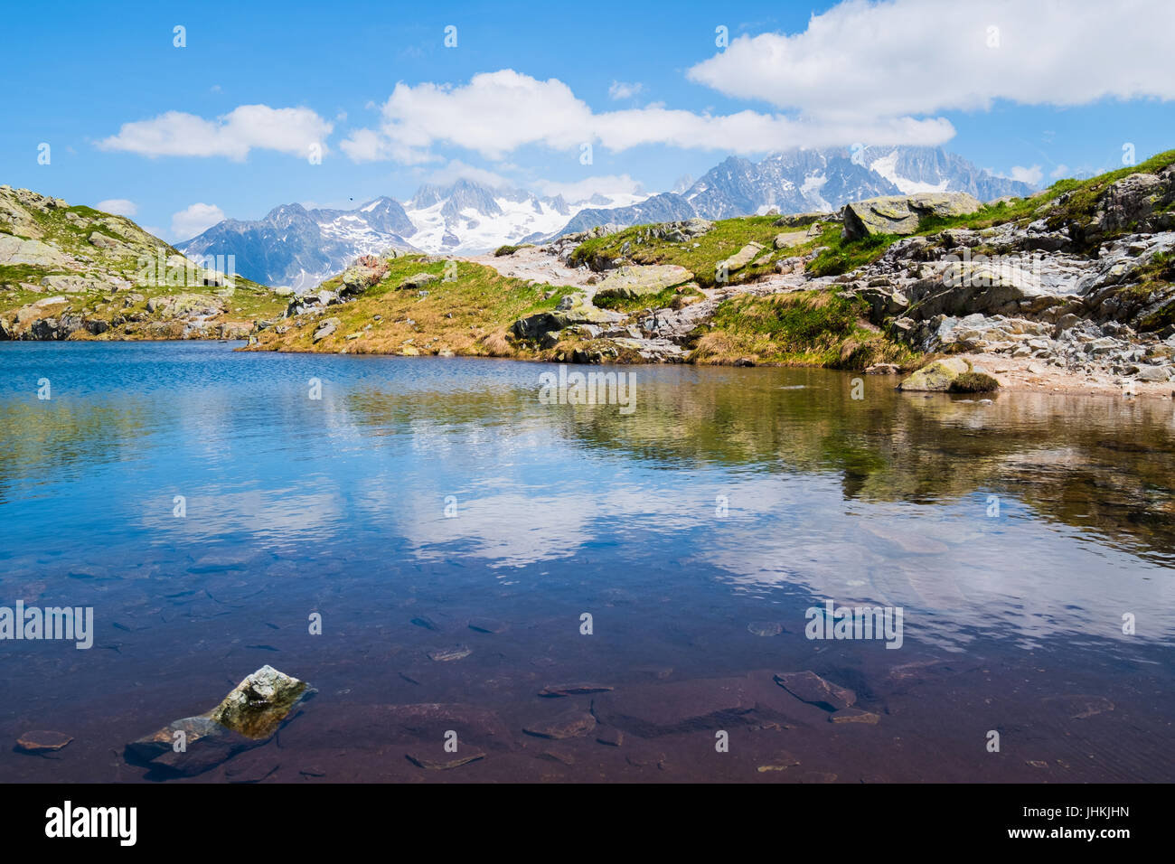 Lake of Cheserys, Chamonix, France Stock Photo - Alamy