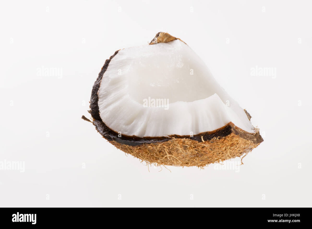 Fresh coconut on white isolated background. Studio shoot Stock Photo ...