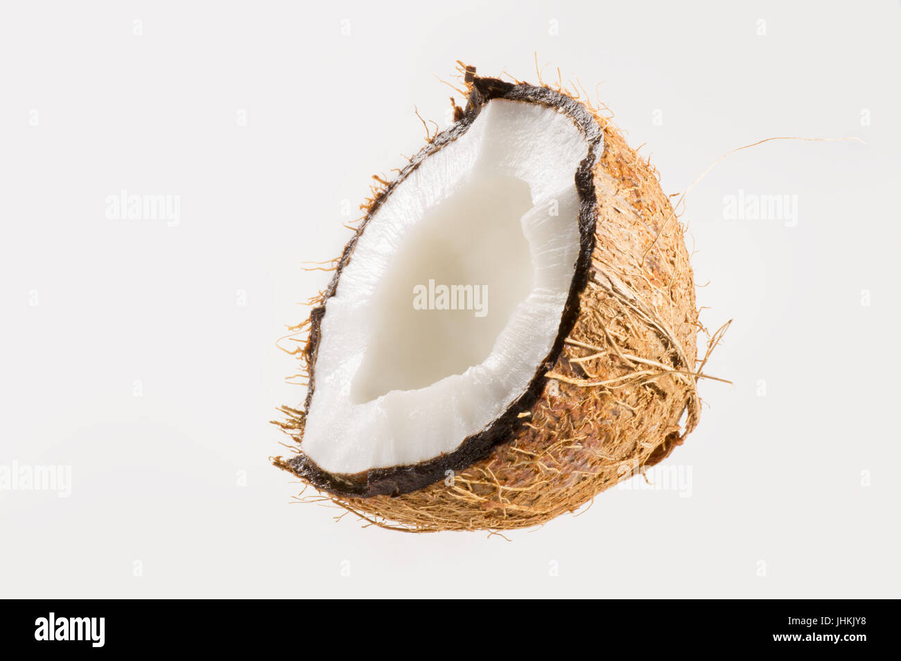 Fresh coconut on white isolated background. Studio shoot Stock Photo ...