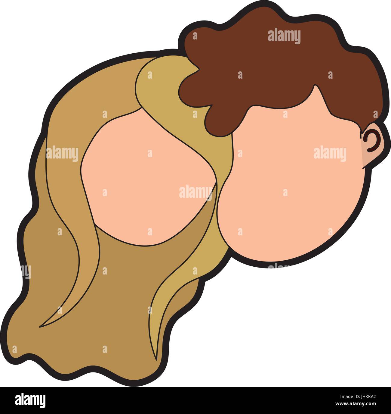 avatar couple face with hairstyle design Stock Vector Image & Art - Alamy