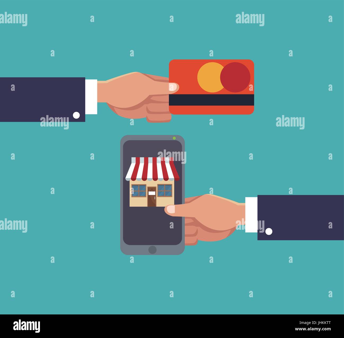 color background scene of executive sleeve hand holding a credit card ...