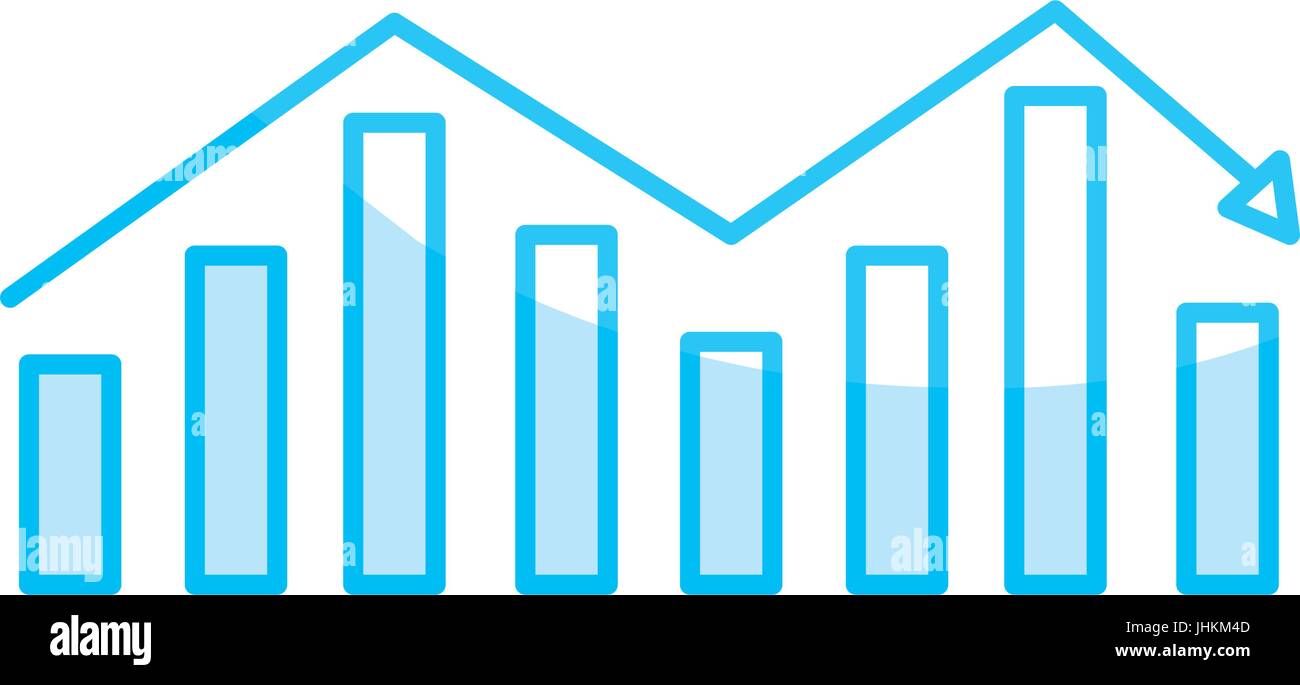 Graph down silhouette Stock Vector Images - Alamy