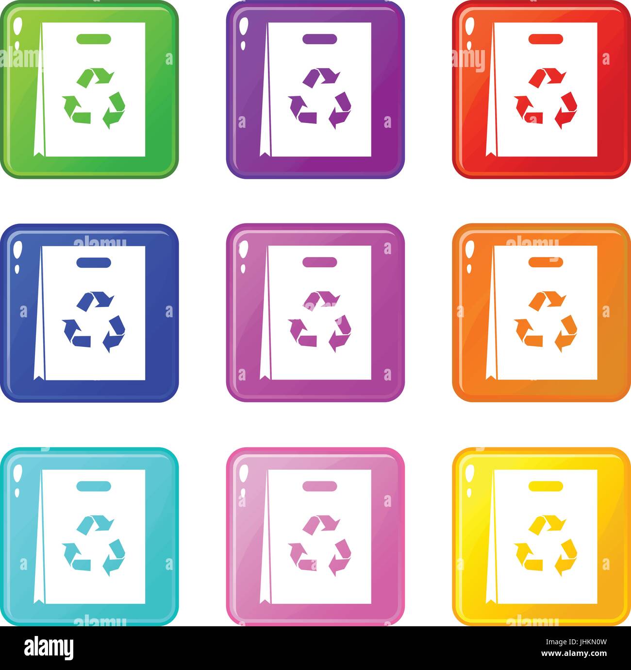 Package recycling icons 9 set Stock Vector Image & Art - Alamy