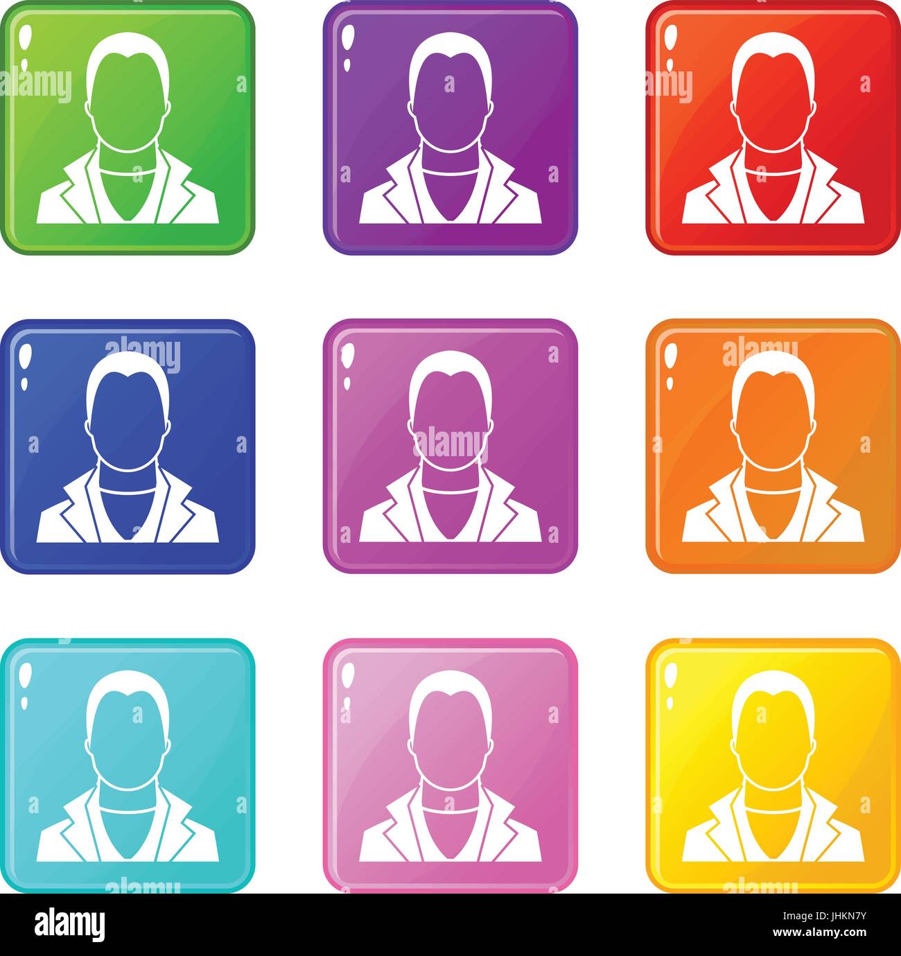 User icons 9 set Stock Vector Image & Art - Alamy