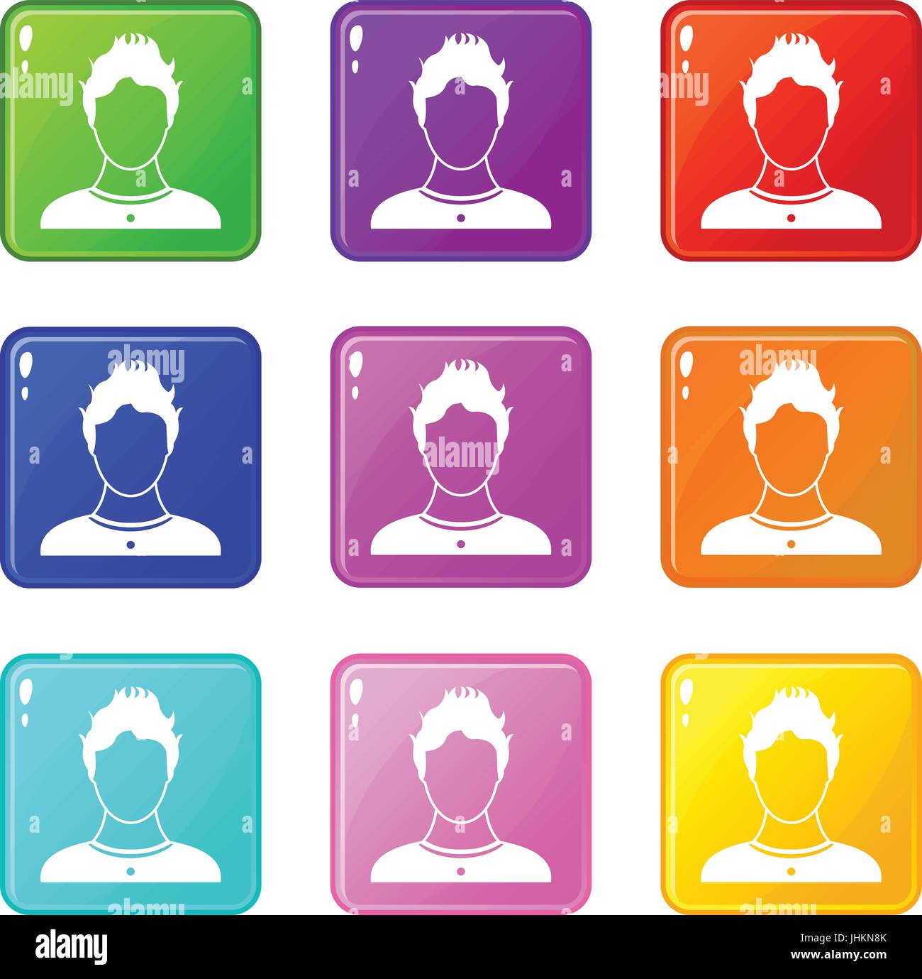 User icons 9 set Stock Vector Image & Art - Alamy