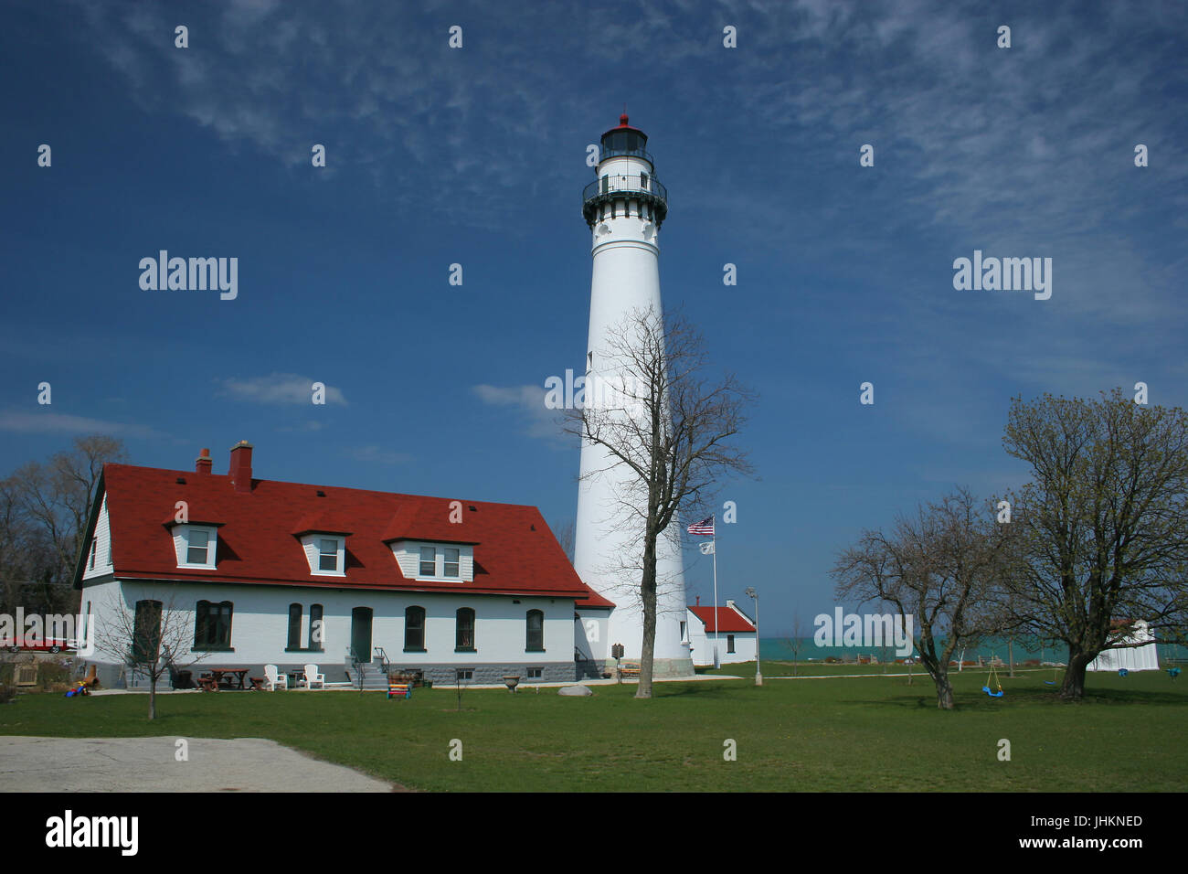 Wind Point Lighthouse Stock Photo - Alamy
