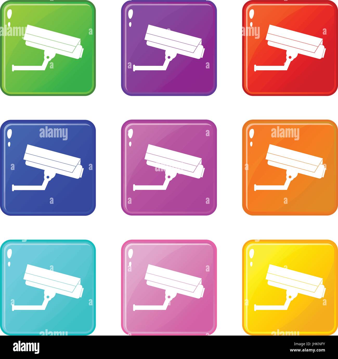 Surveillance camera icons 9 set Stock Vector Image & Art - Alamy