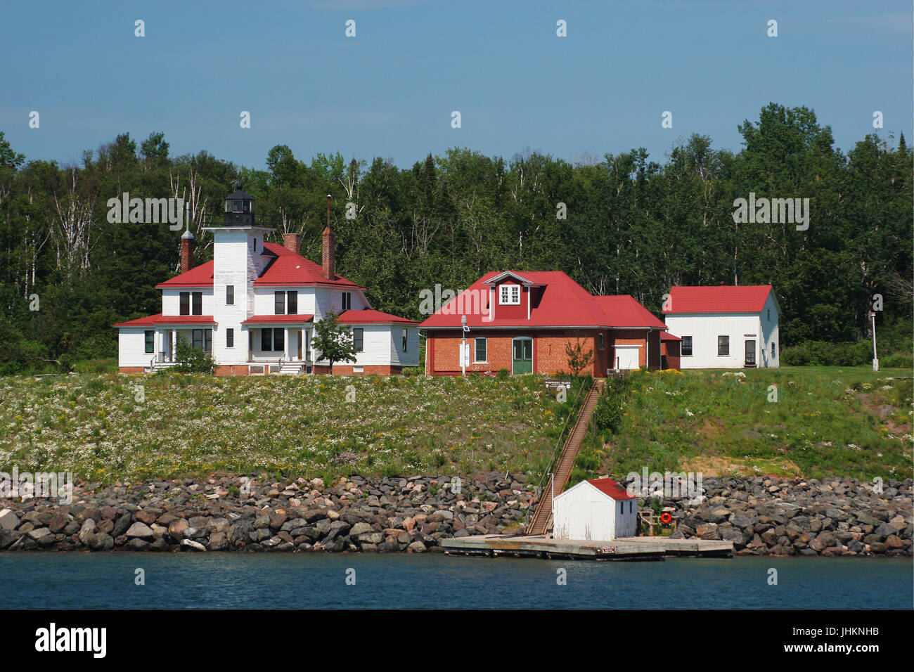 Raspberry Island Lighthouse Stock Photo - Alamy