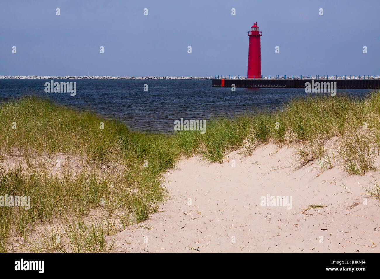 Muskegon breakwater light hi-res stock photography and images - Alamy