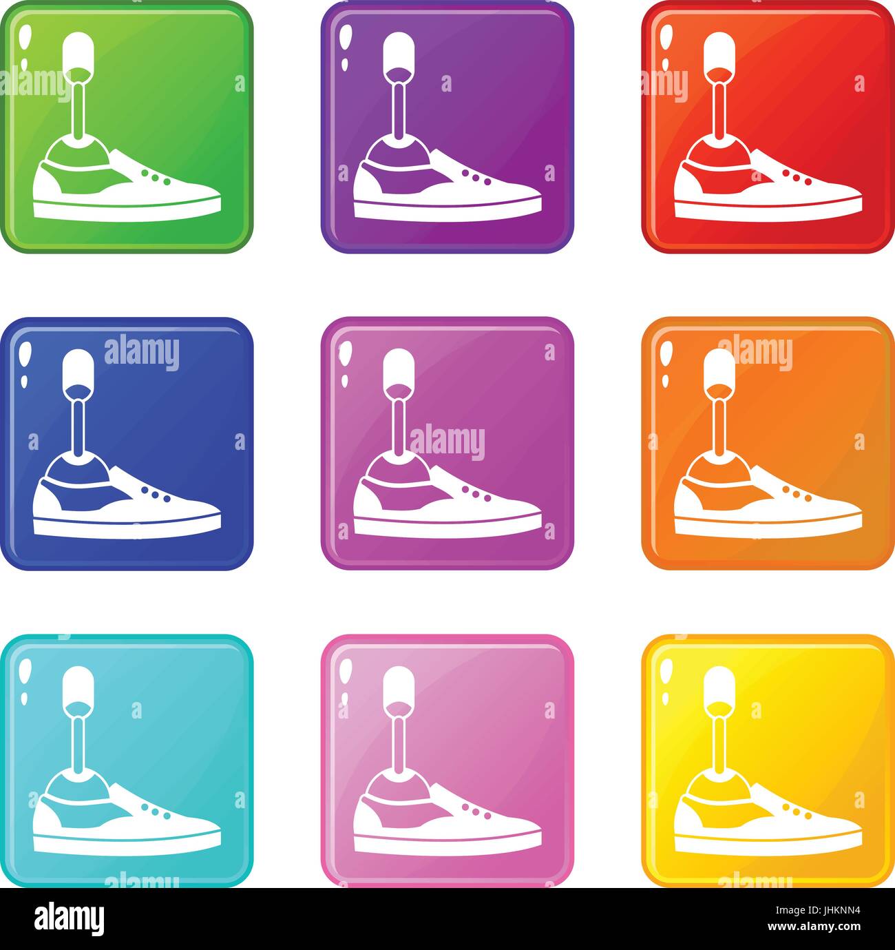 Prosthetic leg icons 9 set Stock Vector Image & Art - Alamy