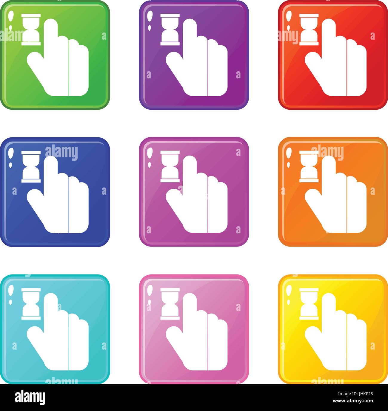 Click icons 9 set Stock Vector Image & Art - Alamy